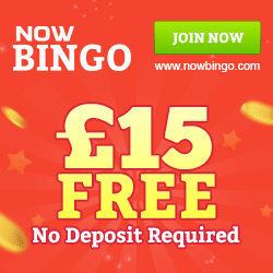 Now Bingo Review - £15 No Deposit Bonus upon Registration!